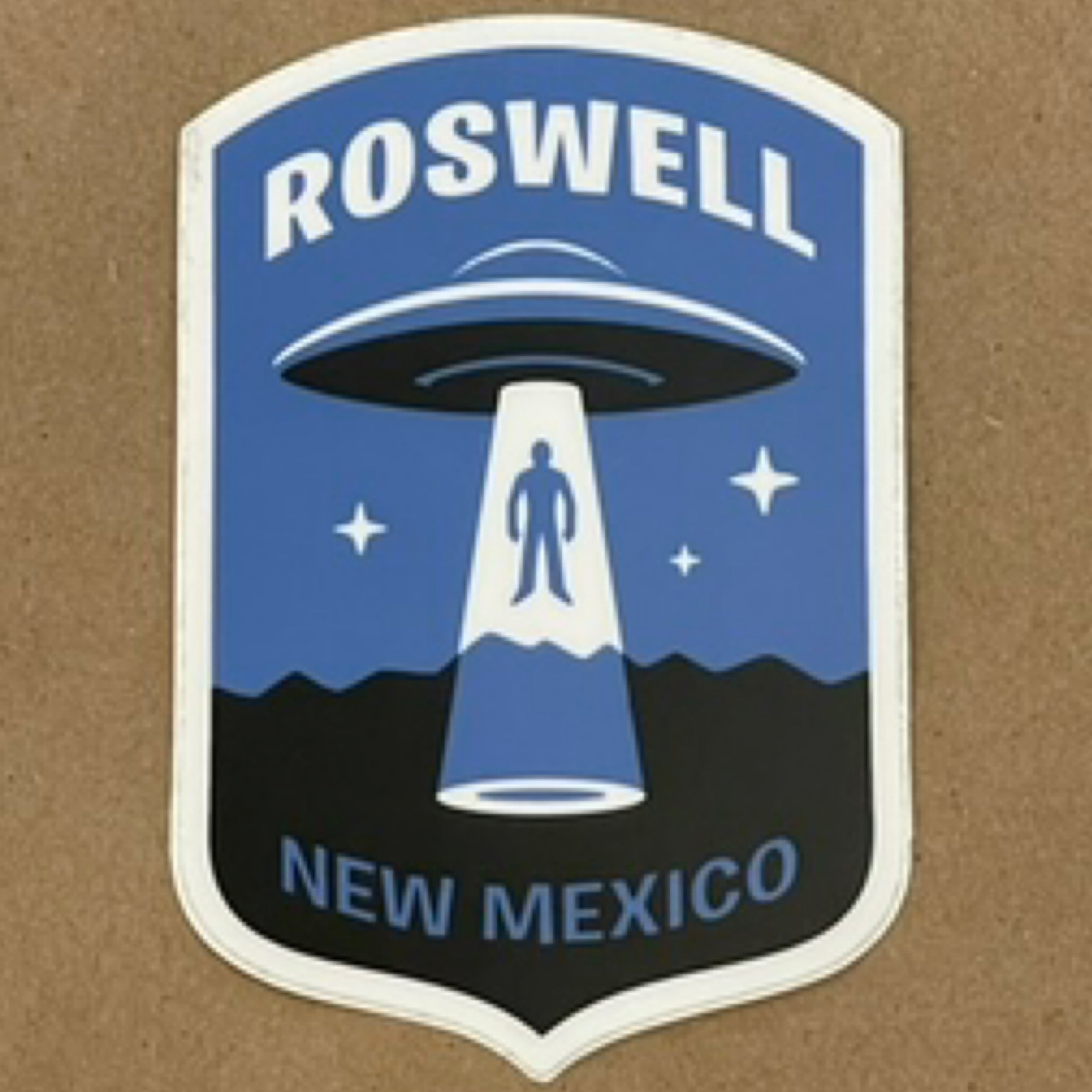 Sticker, Roswell NM, Beaming Up | Santa Fe Hemp